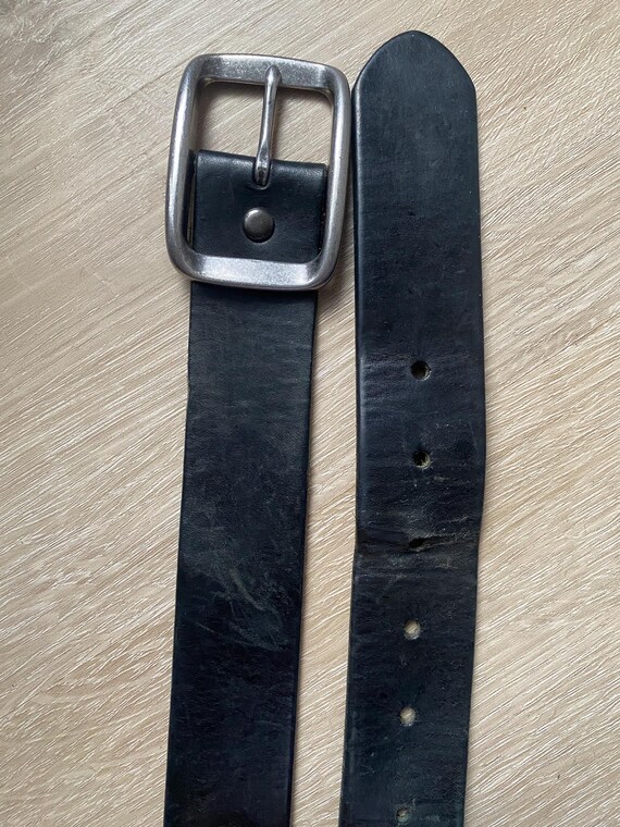 Vintage GAP Black Belt Genuine Wide Leather Belt with… - Gem
