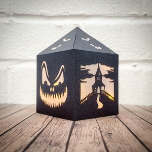Halloween Spooky Paper Lantern DIY Template Cut Your Own Printable Jpeg ...