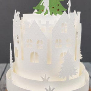 3D Winter Scene DIY Papercutting Template Paper Craft Sculpture ...