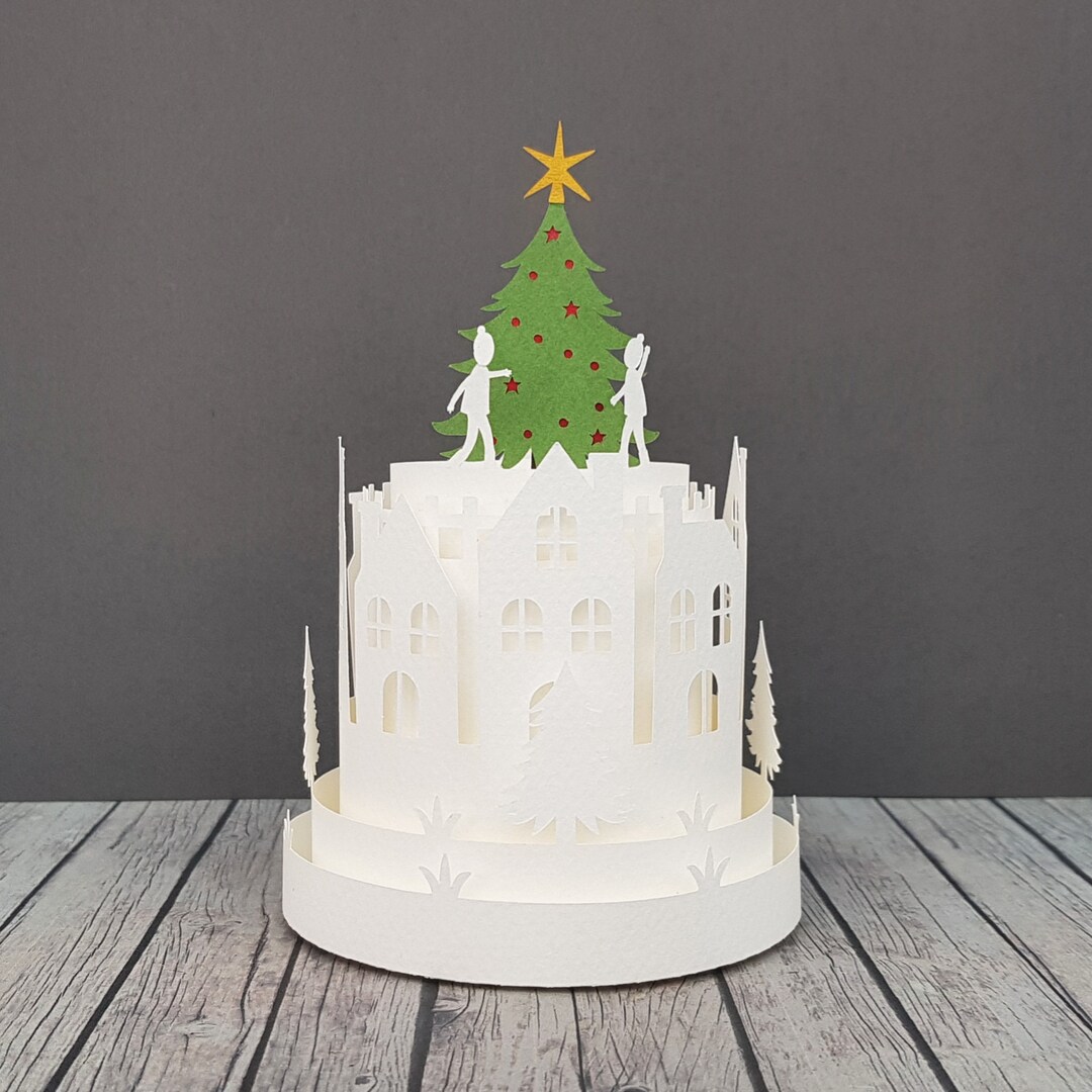 3D Winter Scene DIY Papercutting Template Paper Craft Sculpture ...