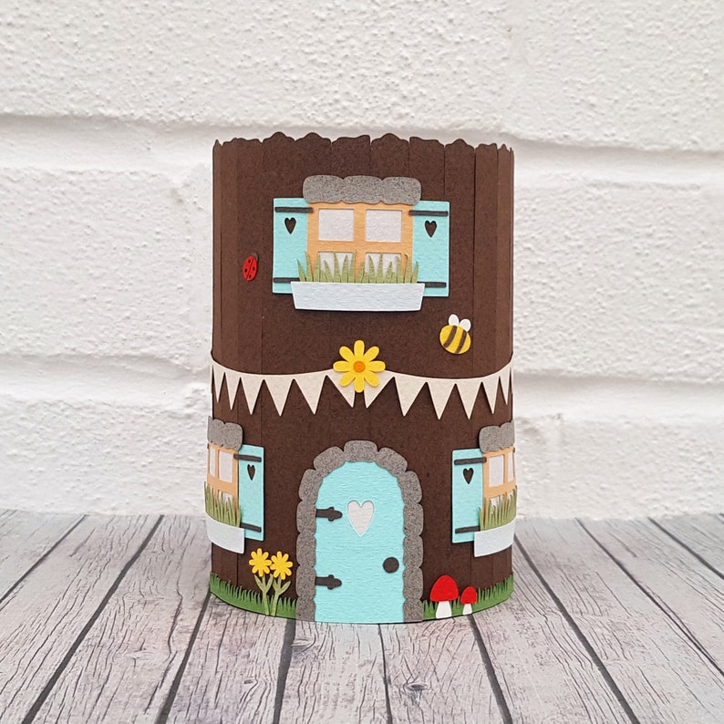 3D Tree Stump House DIY Papercutting Template Paper Craft | Etsy