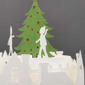 3D Winter Scene DIY Papercutting Template Paper Craft Sculpture ...