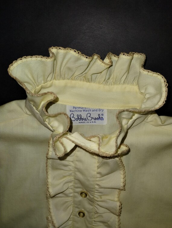 1960's vintage Bobbie Brooks yellow button down ruffl… - Gem