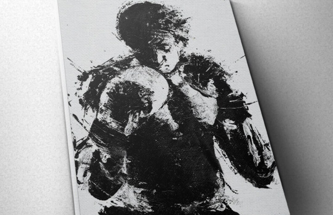 Boxing Art, Boxing Print Wandkunst, Rocky Art, Schwarz-Weiß-Kunst ...