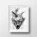 Fox Flow, Black and White Art, Ink Drawing, Animal Art, Ink Splatter ...