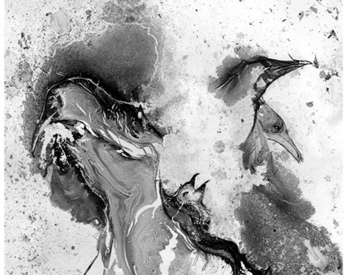 Messy Sketchy Expressive Black and white art by ArtByJoonas