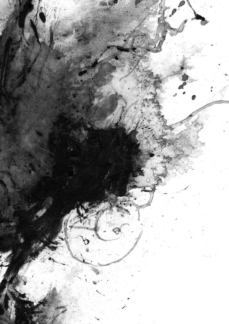 Moth Ink Artwork Black and White Art Moth Print Dark - Etsy