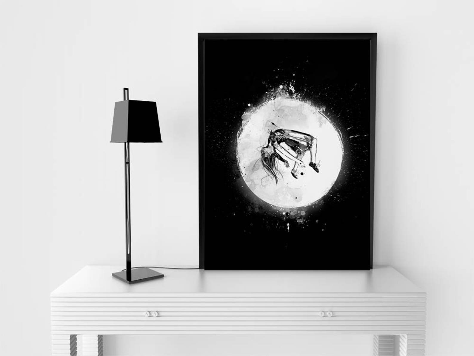 It's a Long Way Up Black and White Art Acrylic Painting - Etsy