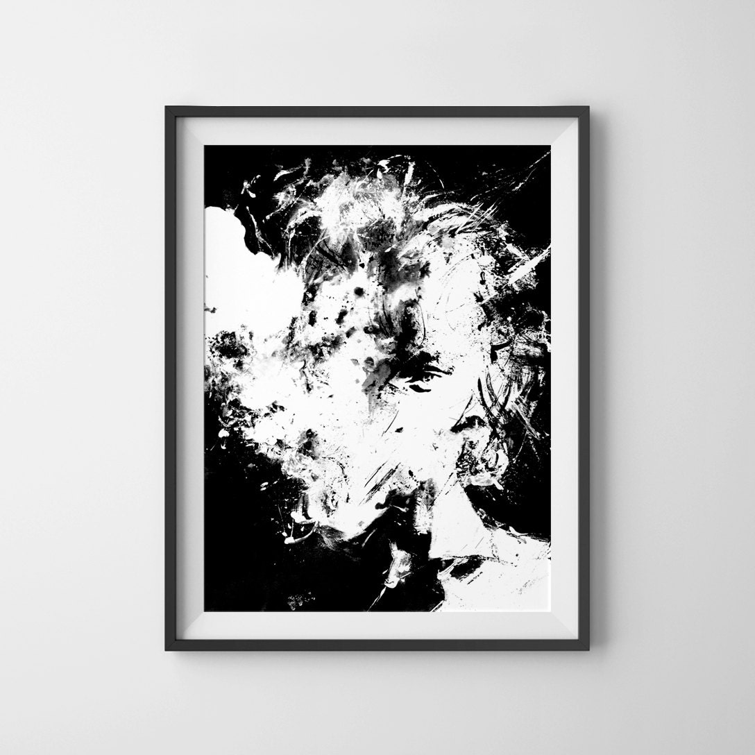 Girl Blowing Smoke Drawing
