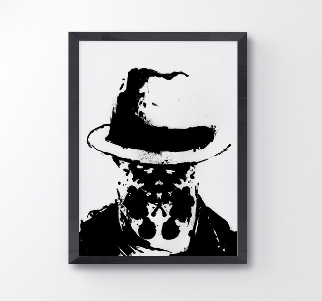 Watchmen Rorschach, Watchmen Poster, Ink Blot, Art Print, Black and ...
