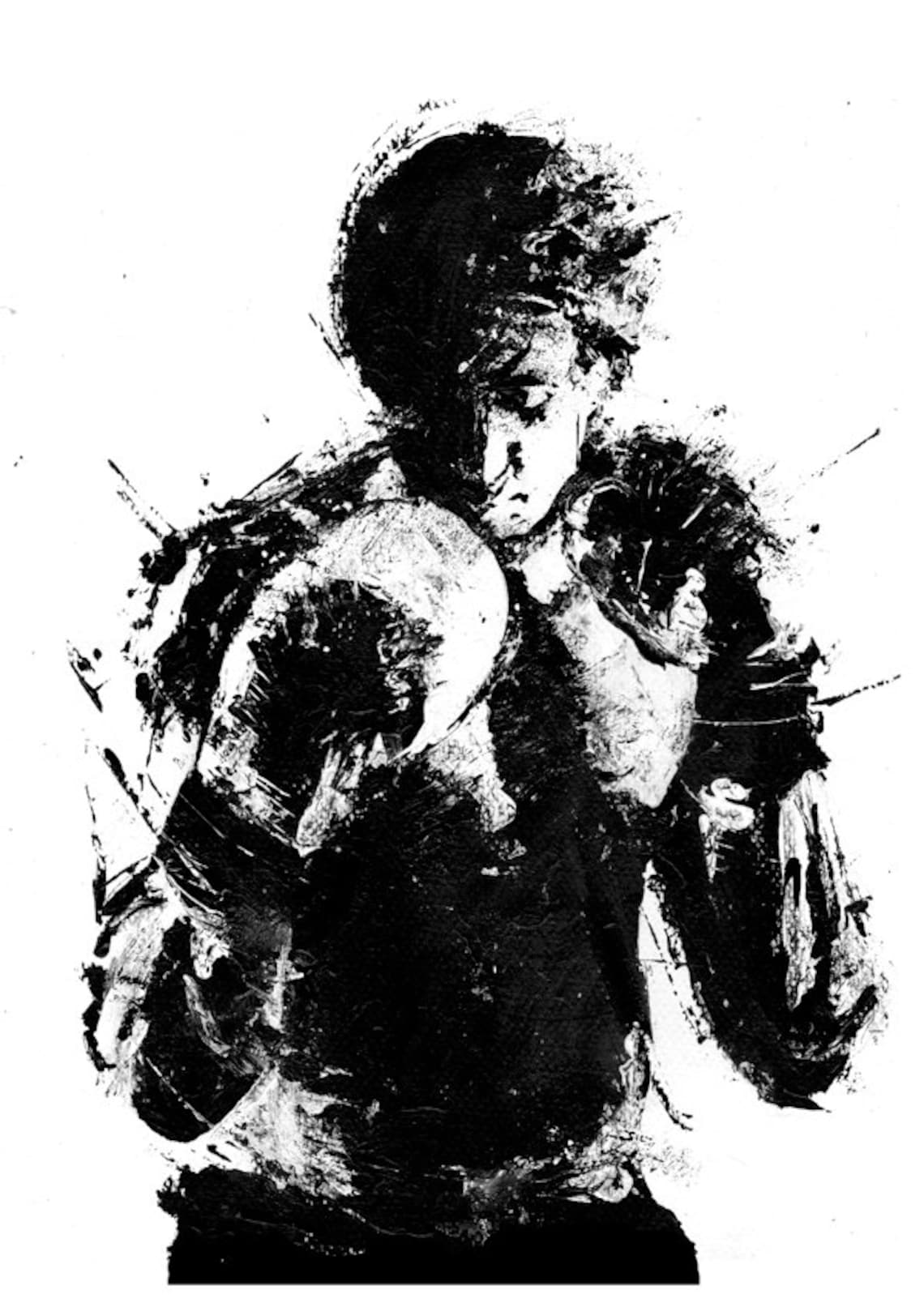 Rocky Movie Poster, Art Print, Black and White Art, Boxing Art, Boxing ...