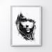 Negative Space, Black and White Art, Girl Face, Minimalism, Dark Face ...