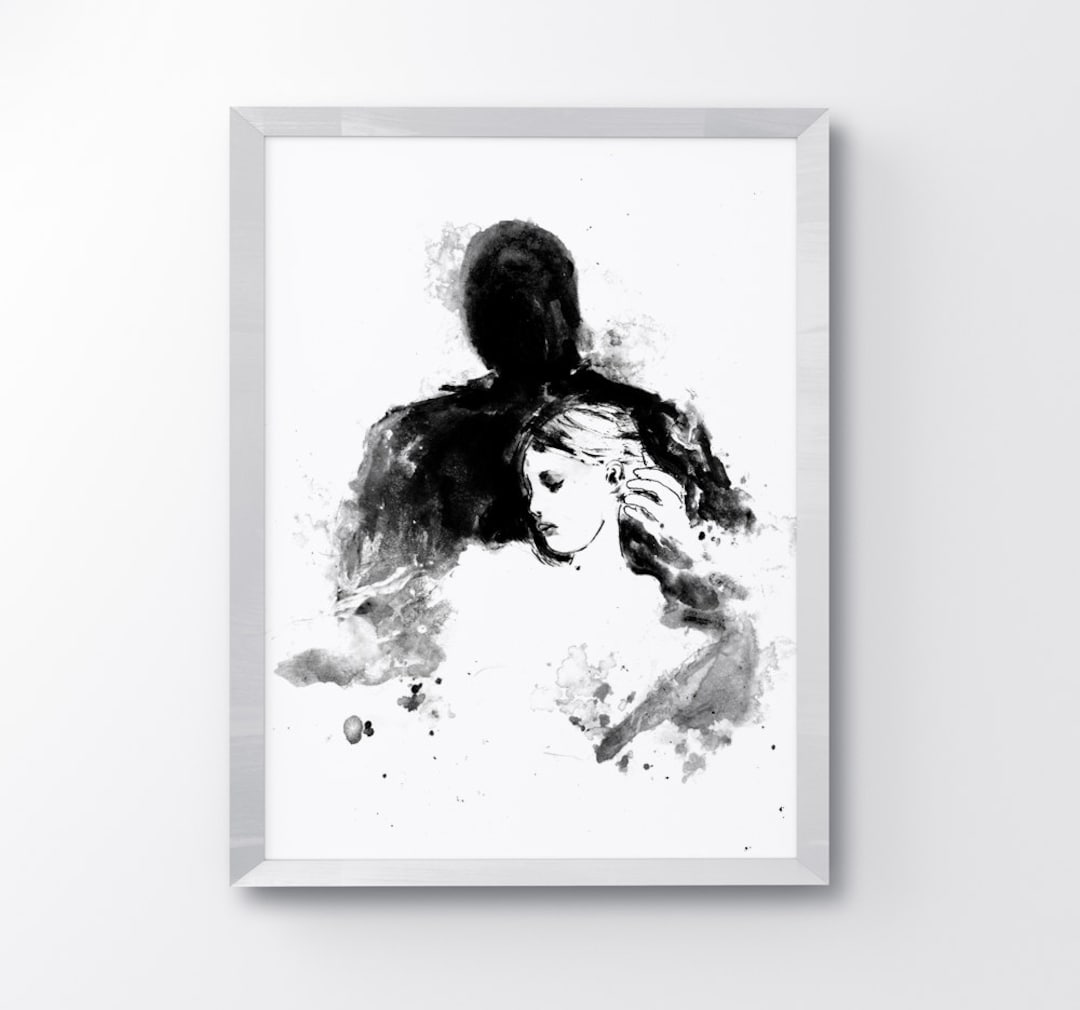 Man, Ink Drawing, Black and White Art, Art Print, Wall Art, Ink Art ...