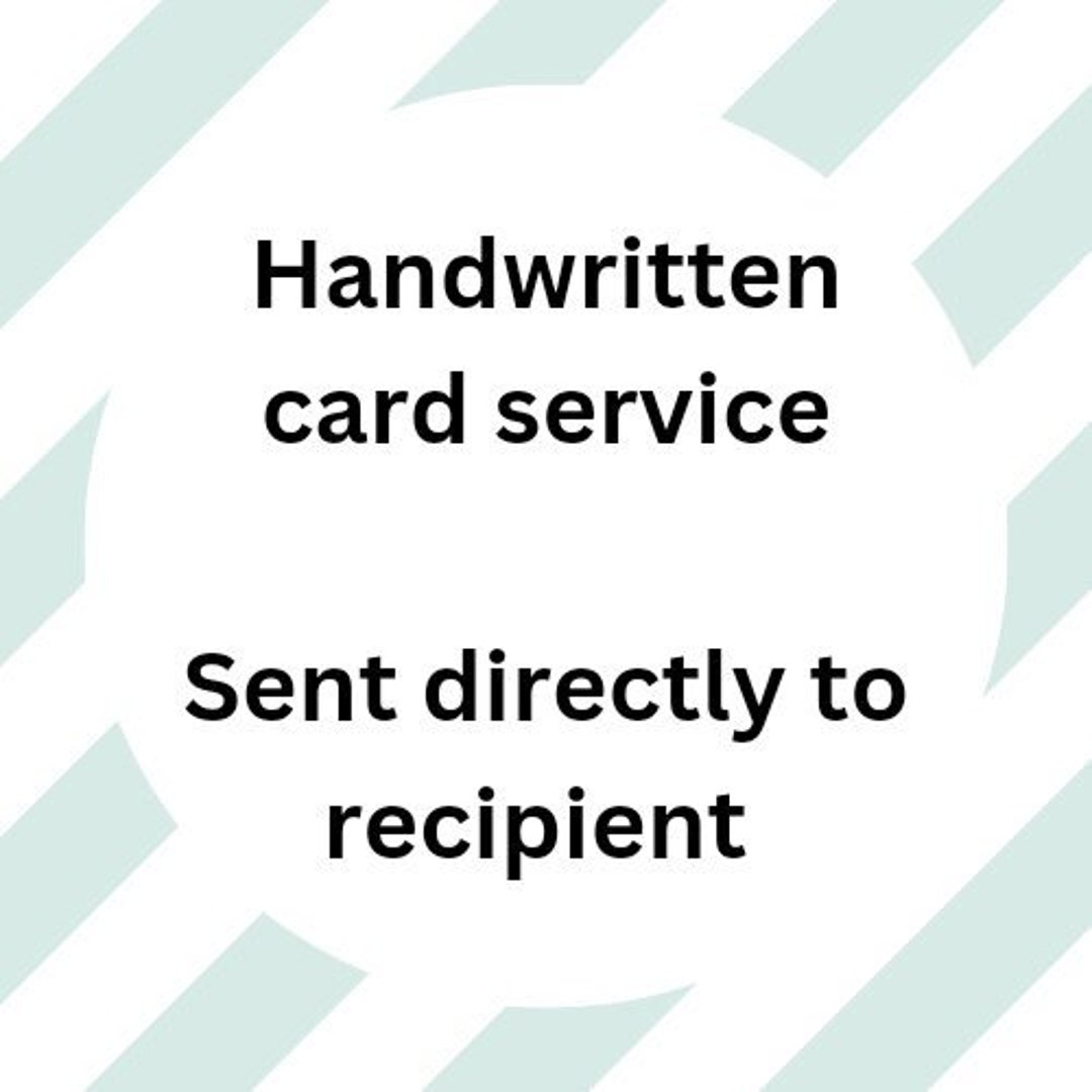 Handwritten Greeting Card Service. Add Any FNIC Designs Card and ...