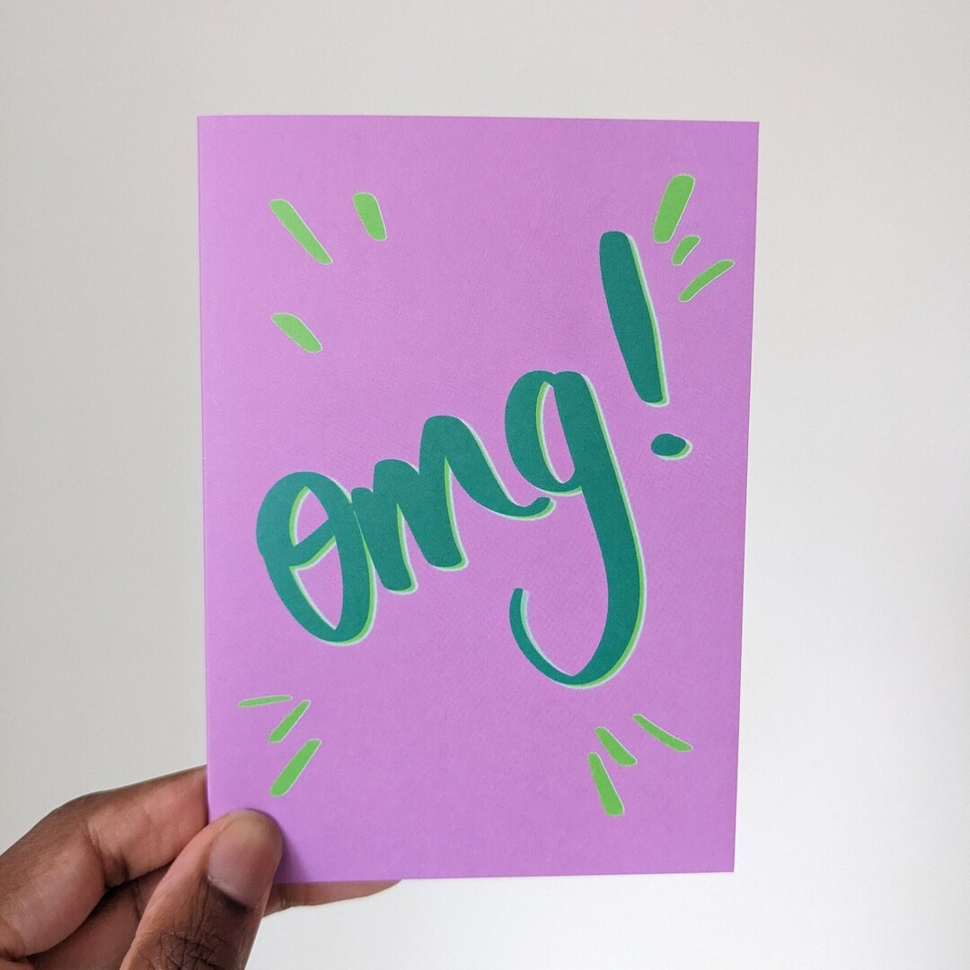 OMG Card, Engagement, Celebration, Birthday, Pregnancy and New Job. - Etsy