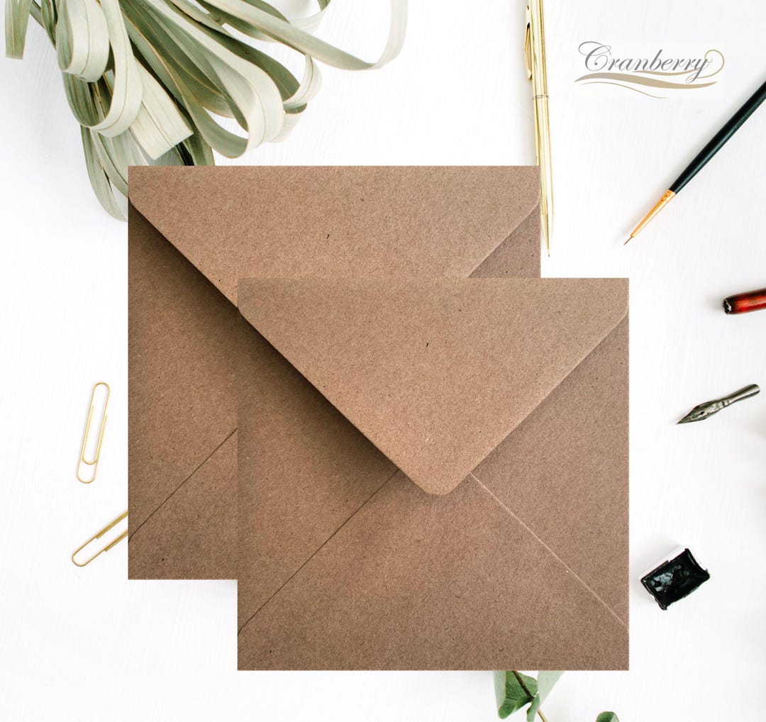 Kraft Envelopes / Brown Recycled Paper Envelopes for Invitations ...
