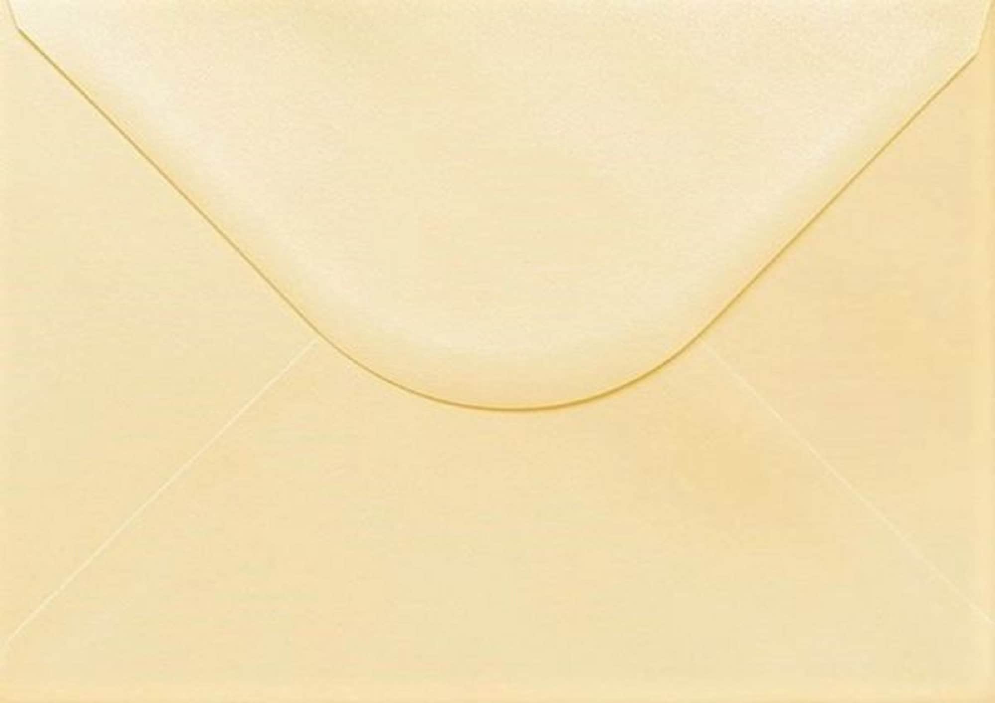 DL Ice Gold Pearlescent White Envelopes Gummed Premium 120gsm Materials ...