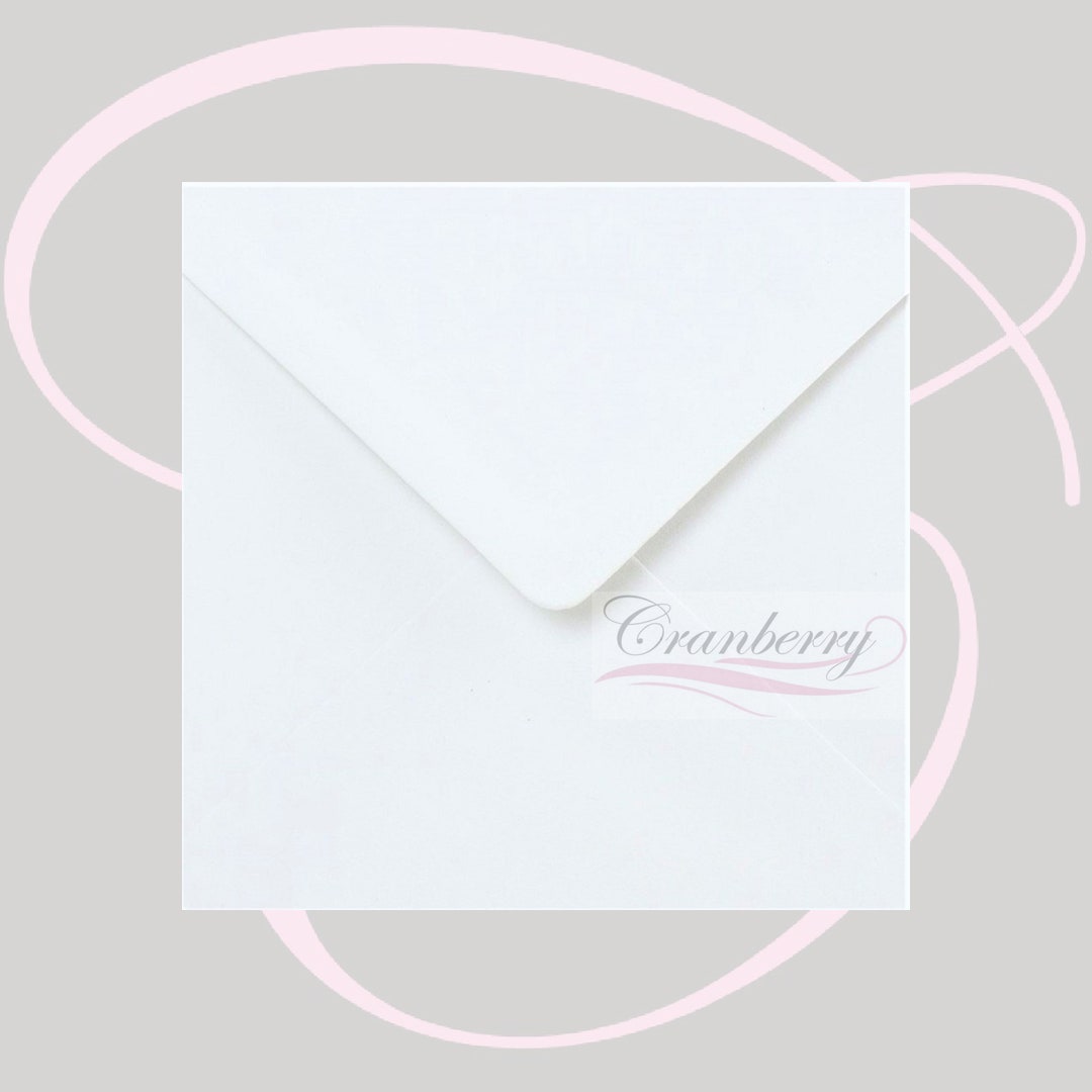 50 Pack 4 X 4 Small White Square Envelopes 105mm X 105mm Gummed ...