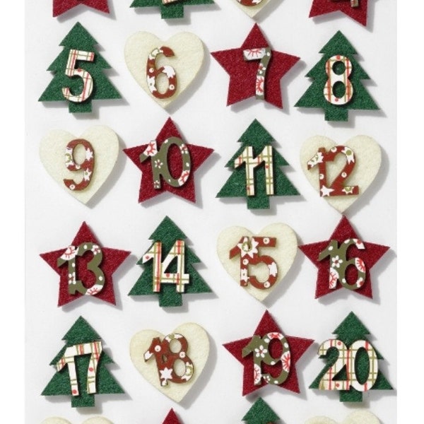 Advent Numbers - Etsy