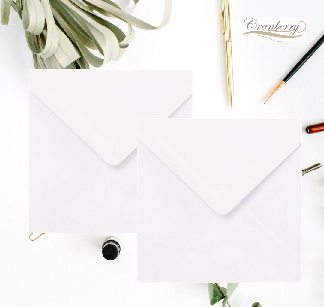 4" X 4" Envelopes White Gummed 105mm X 105mm Square. Small White ...