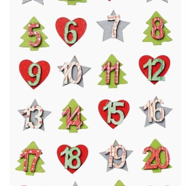 Advent Numbers - Etsy