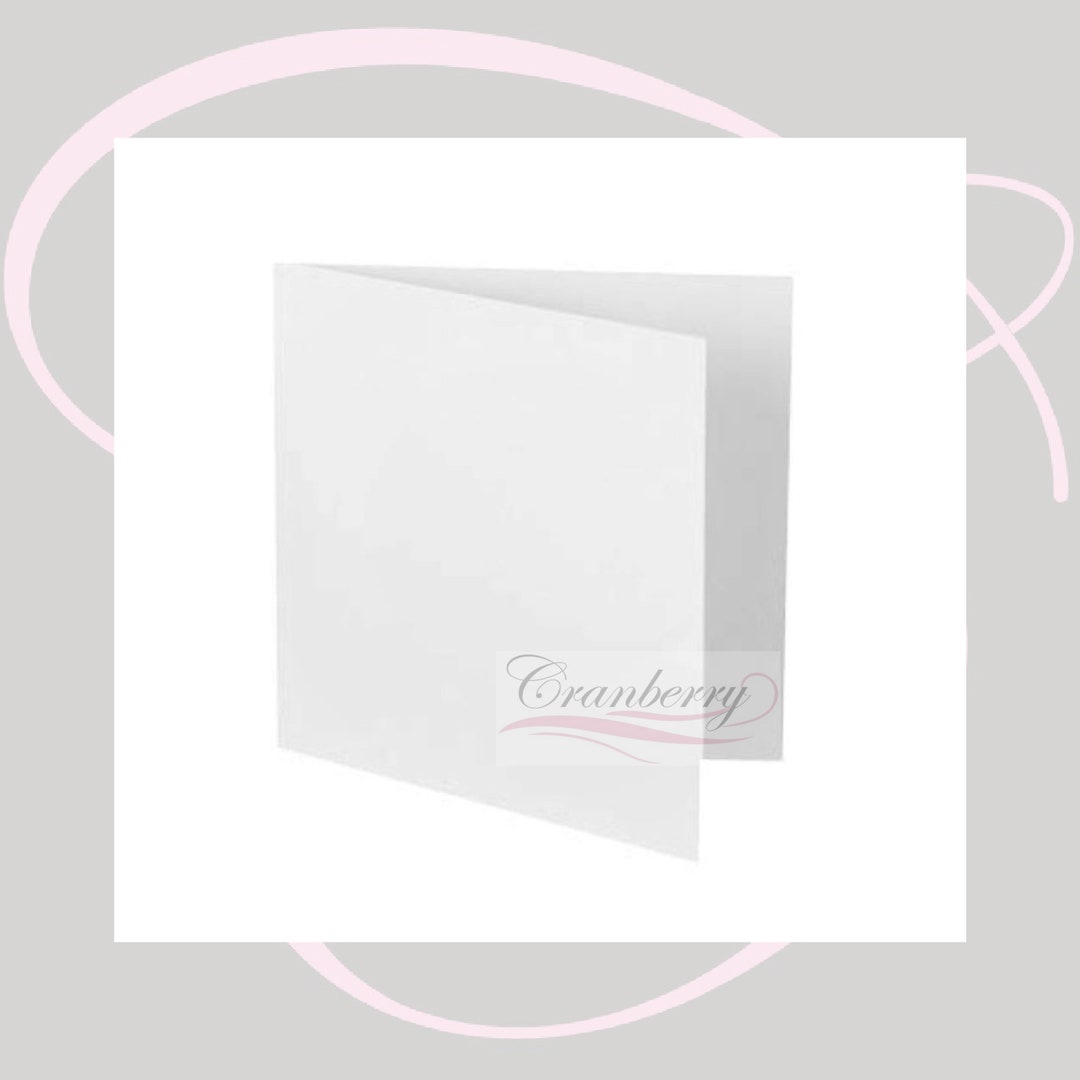 6x6 White Card Blanks and White Envelopes Square 300gsm Card - Etsy UK