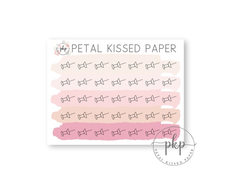 Push Pin Planner Stickers. Functional Icon Reminder Stickers - Etsy