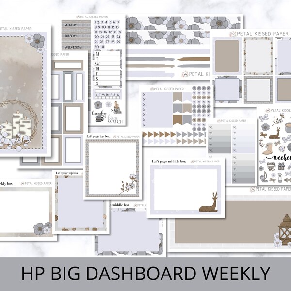 Hp Dashboard Weekly Kit Stickers - Etsy