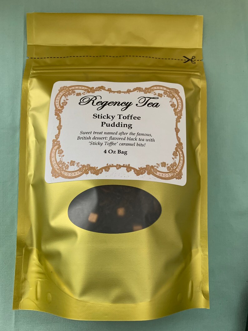 STICKY TOFFEE PUDDING Loose Leaf Tea, Vacuum Resealable Bag, Flavored ...
