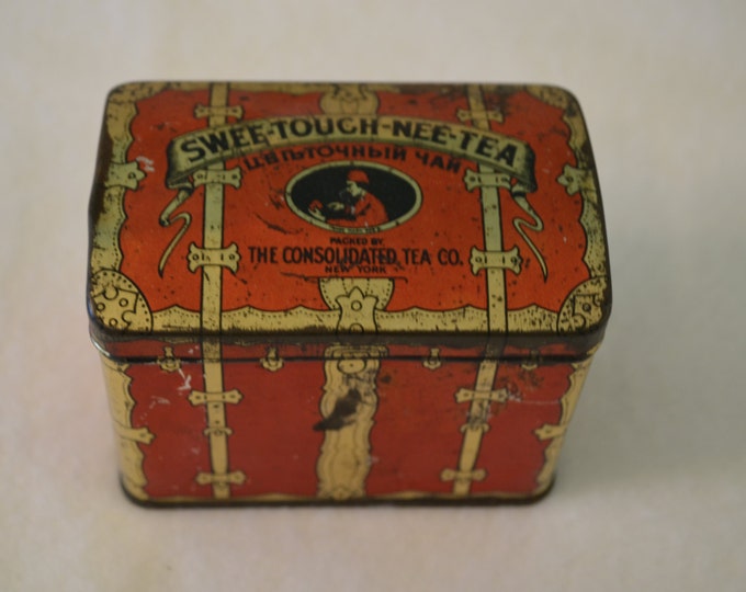 Vintage Tea Tin, Swee Touch Nee Tea Tin, Small, Vintage 1940's ...