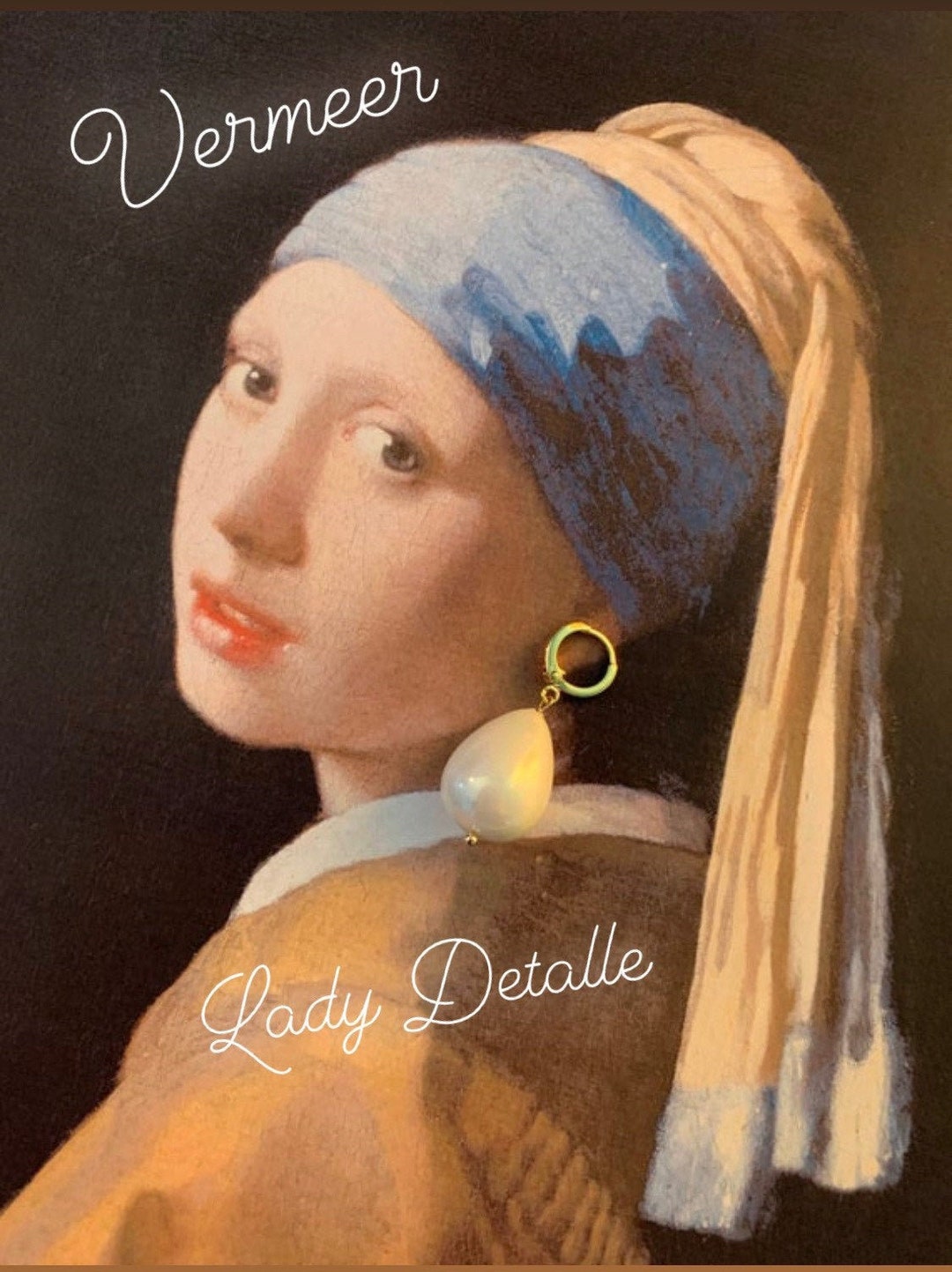 SECONDS Girl With a PEARL Earrings, Pair of Large SHELL Pearl Teardrops ...