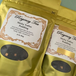 STICKY TOFFEE PUDDING Loose Leaf Tea, Vacuum Resealable Bag, Flavored ...