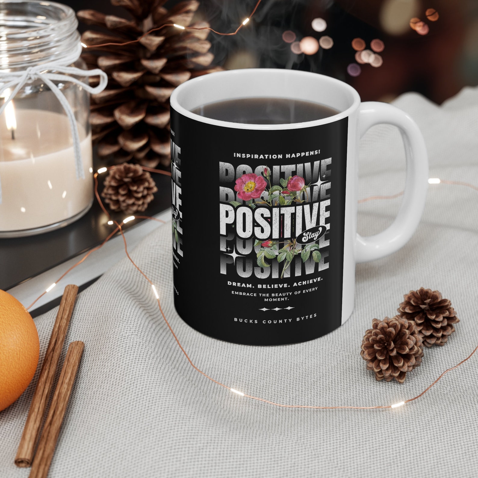 Stay Positive Inspiration Mug Bucks County - Etsy