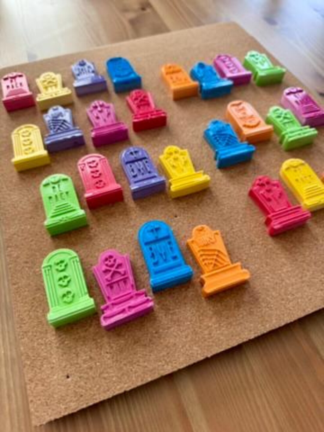 Miniature Rainbow Ceramic Resin Headstones | Halloween Decor | Plant ...