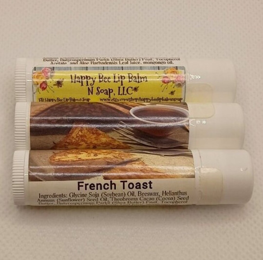 Lip Balm French Toast Flavored Lip Balm: All Natural Beeswax & Mongongo ...