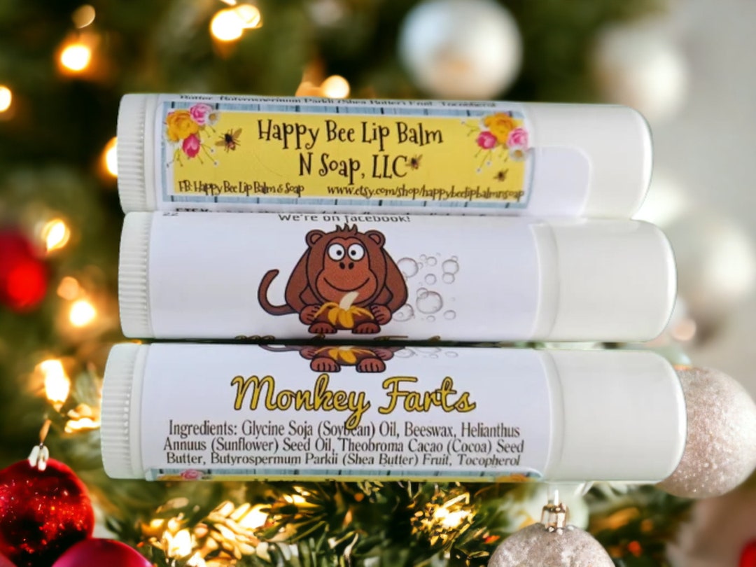 Lip Balm Monkey Farts Flavored Lip Balm: All Natural Beeswax - Etsy