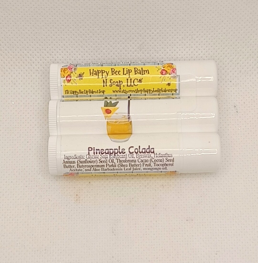 All Natural Lip Balm/ PINEAPPLE COLADA/ Flavored Lip Balm/ Chapstick - Etsy