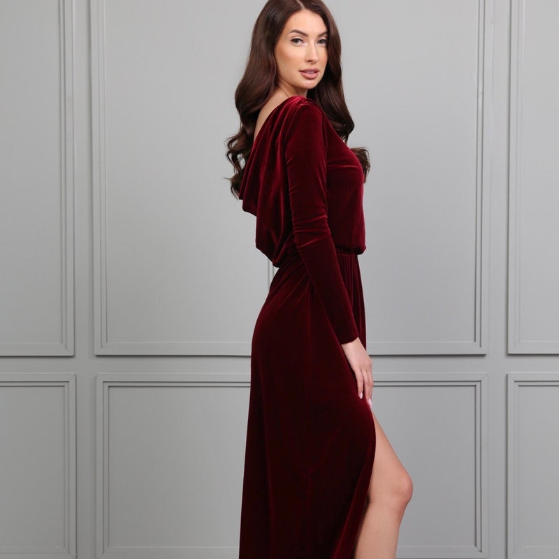 Velvet Evening Gown - Etsy