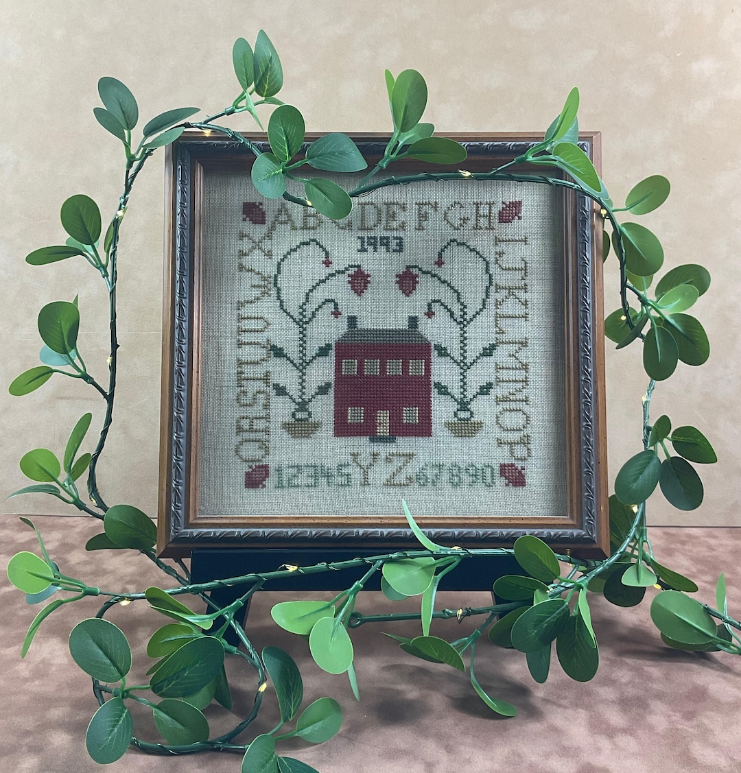 Red House Sampler PDF Cross Stitch Pattern Download - Etsy