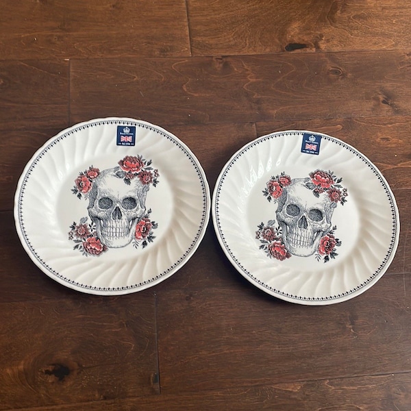 Skull Dinner Plates - Etsy