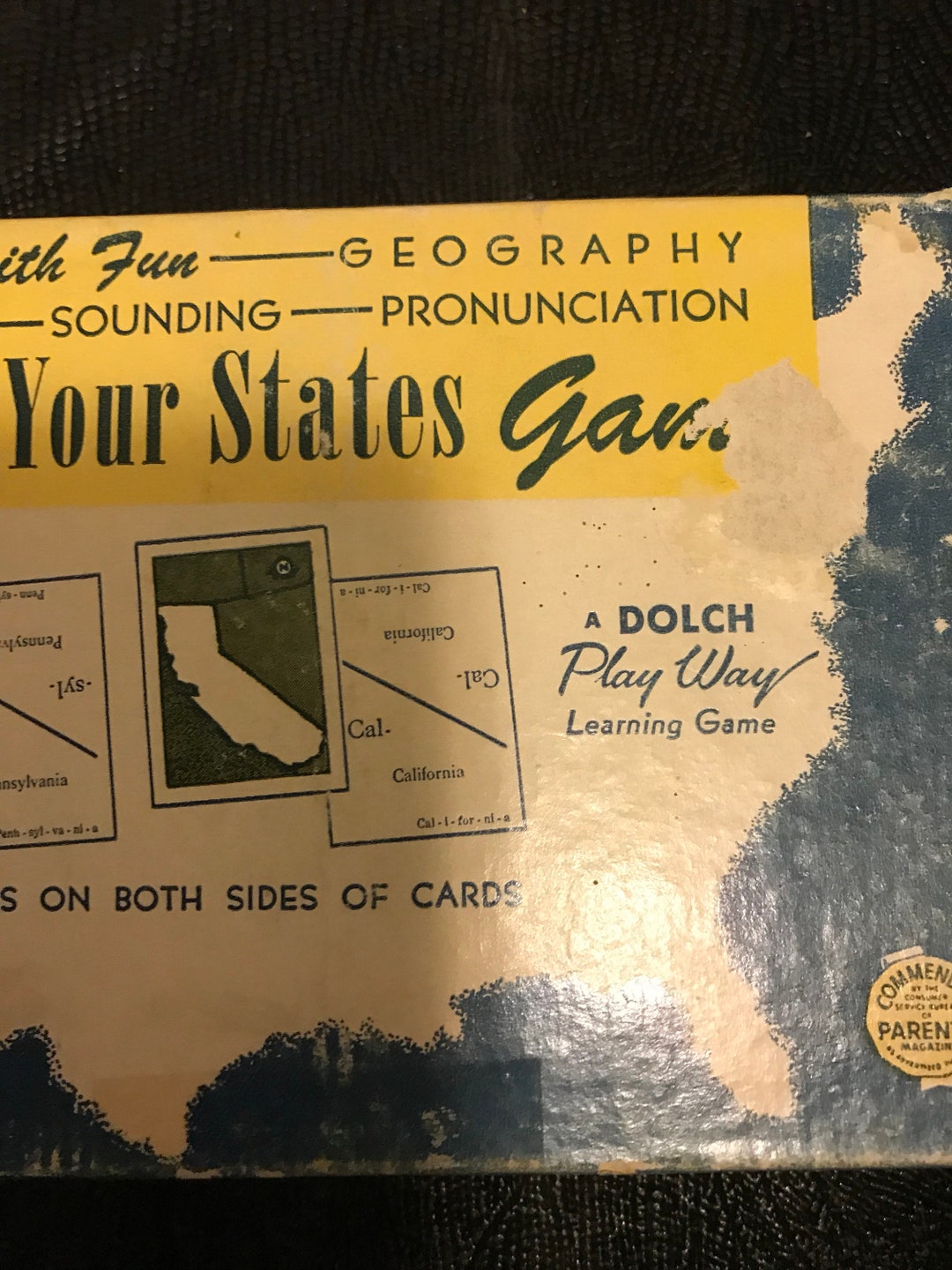 Vintage Games- 1955 - Know Your States Game by E. W. Dolch USA Keepsake ...