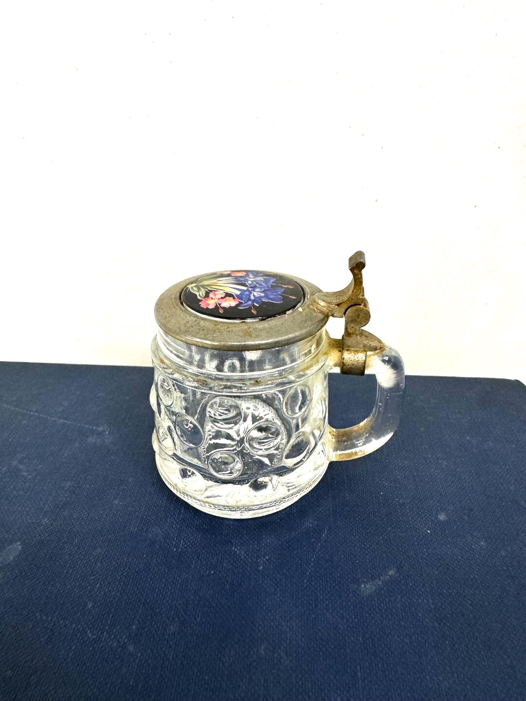 Vintage BMF Beer Stein ~ Shot Glass - Mini Beer Mug ~ Clear Glass ~ 2 1 ...