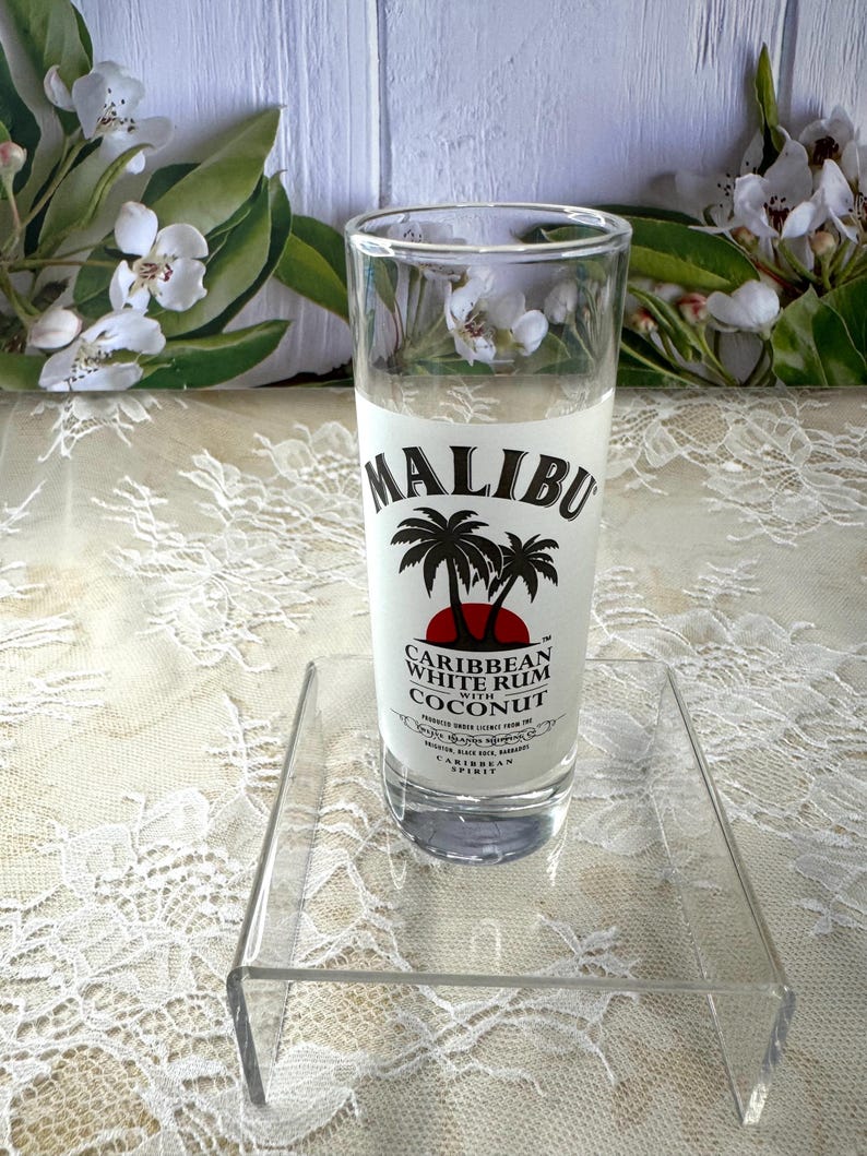 Vintage Shot Glass - Malibu ~ Caribbean White Rum With Coconut ~ Twelve ...