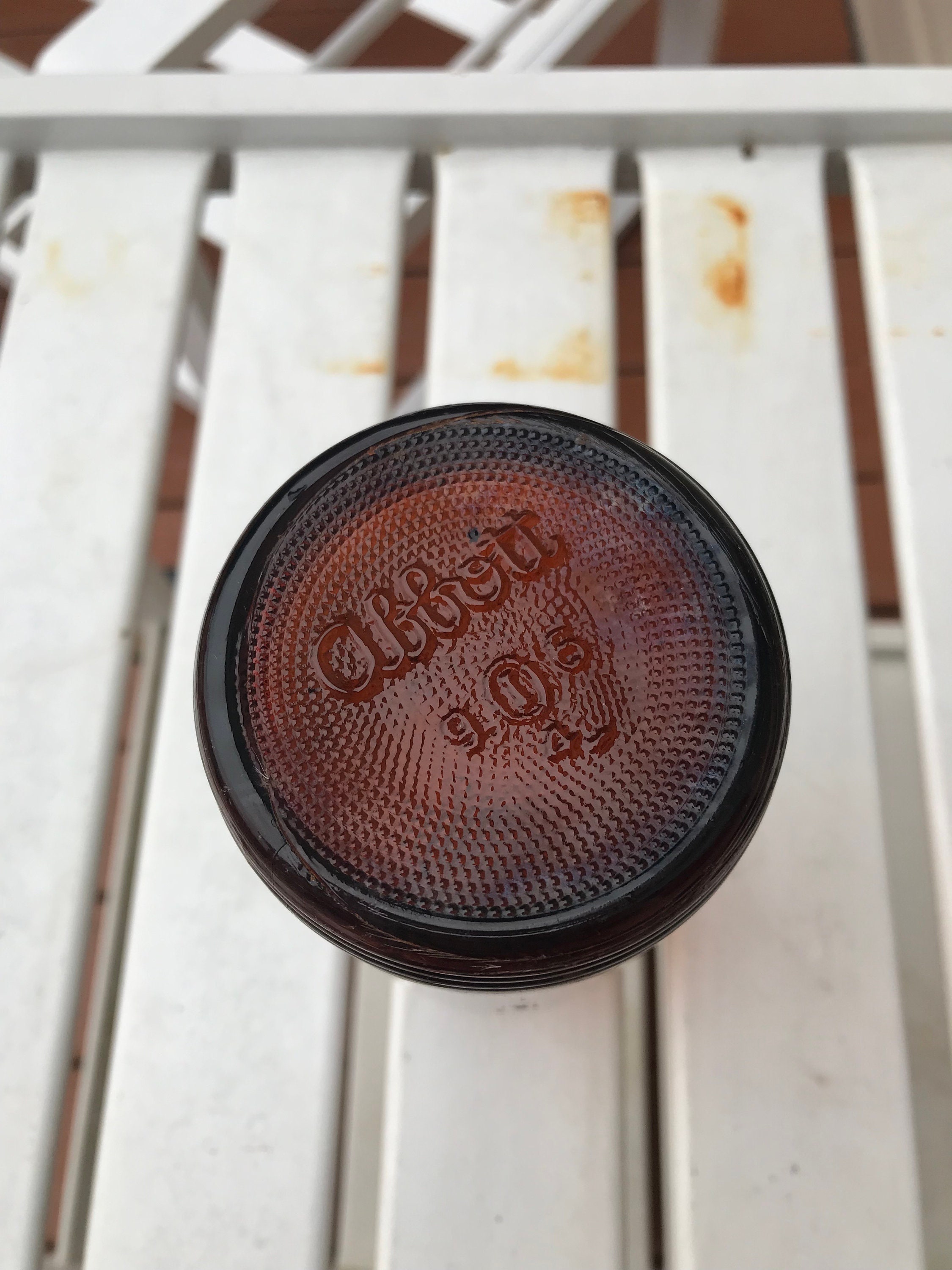 Vintage Abbott Brown Amber Glass Bottle - Embossed ~ Abbott ...