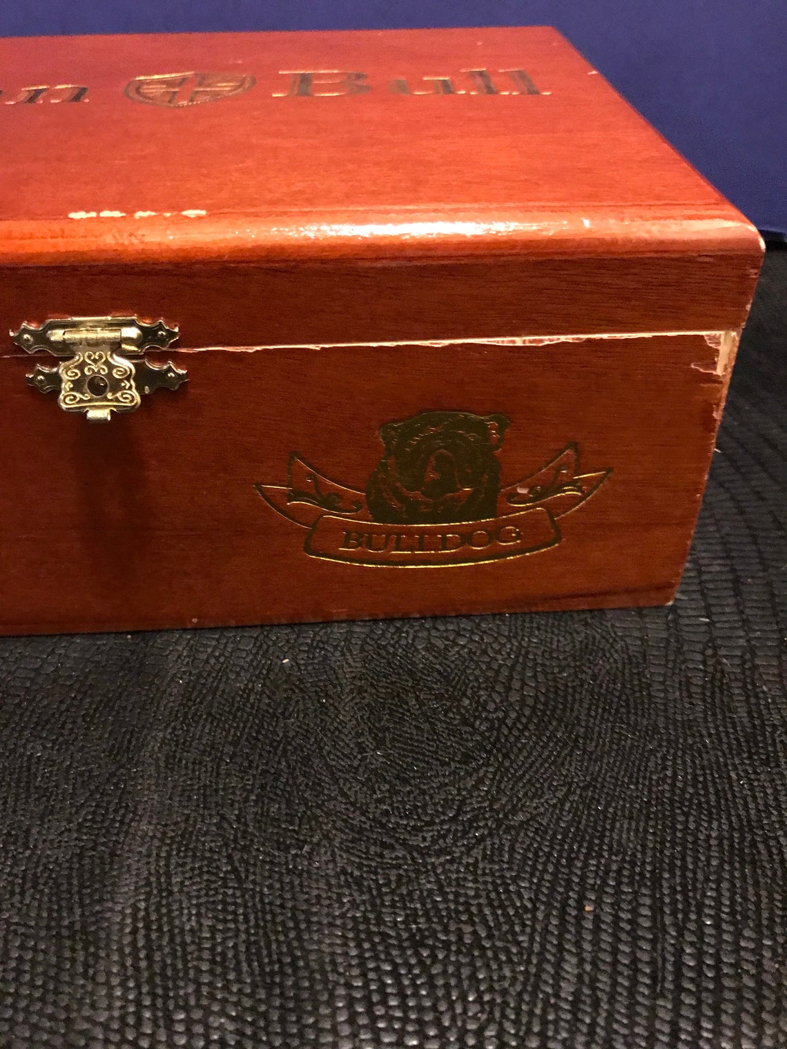 John Bull Cigar Box~ Bulldog~wooden Cigar Box~ Nicaragua~mancave Decor ...