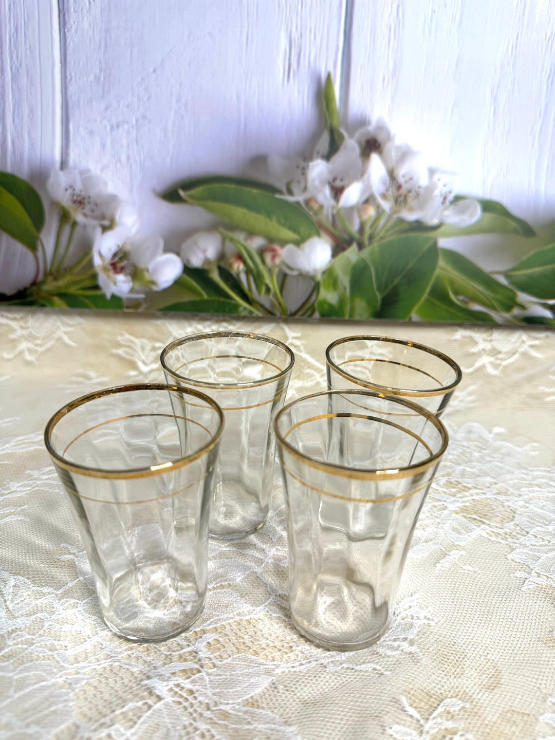 Vintage Gold Trim Liquor Shot Glasses ~ Set / 4 ~ Baby Guinness ...