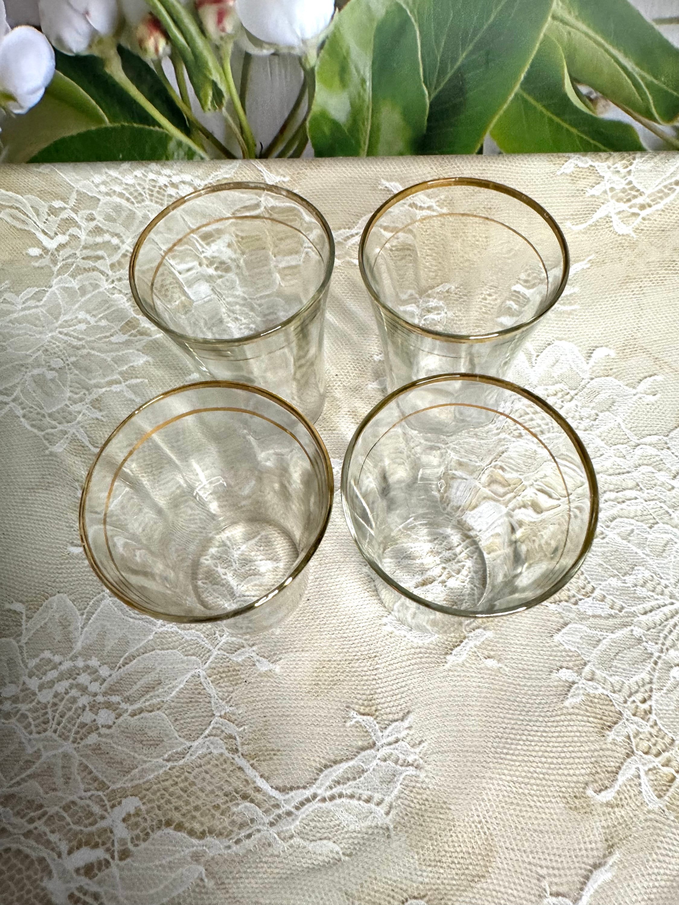Vintage Gold Trim Liquor Shot Glasses ~ Set / 4 ~ Baby Guinness ...