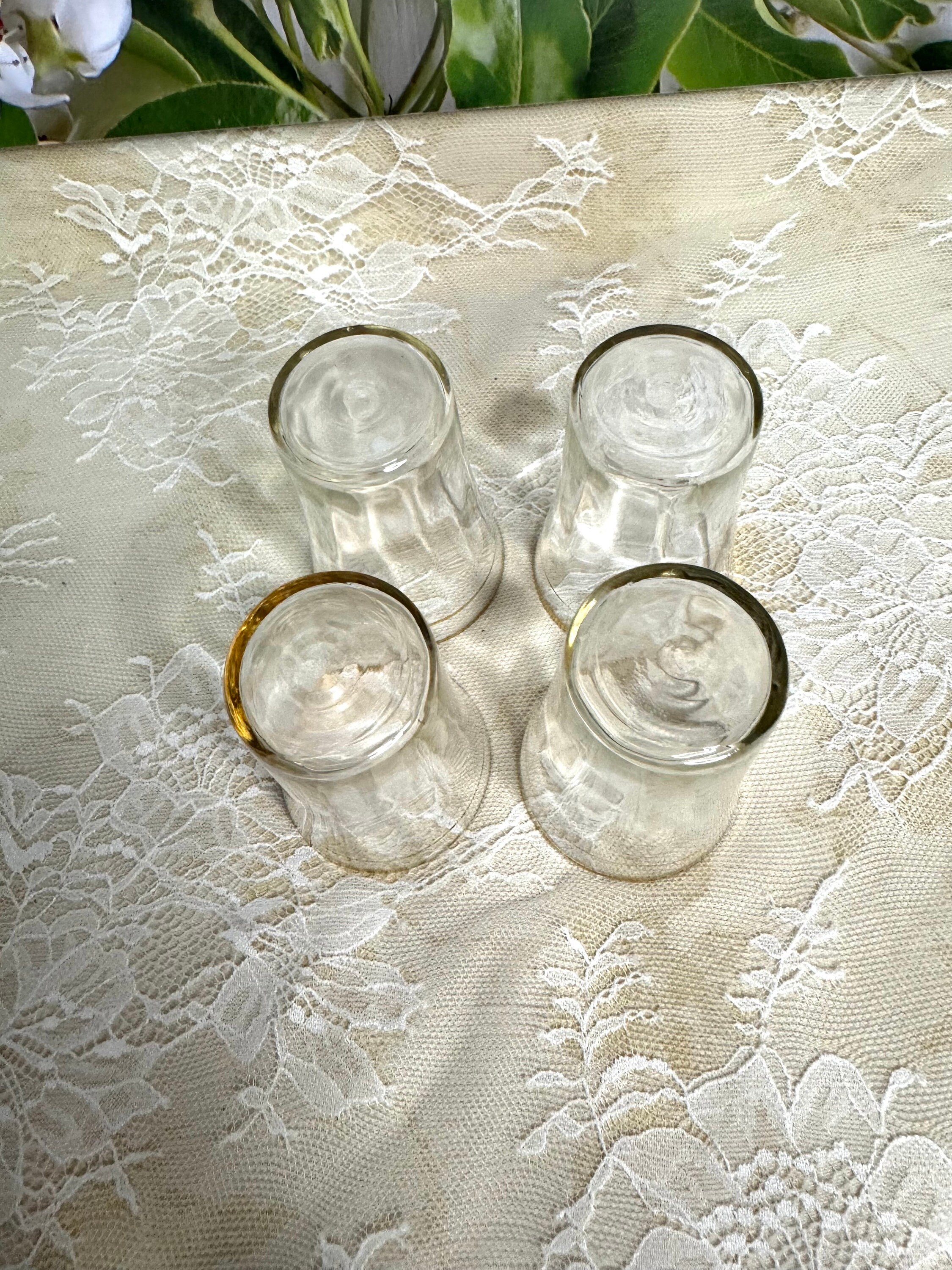 Vintage Gold Trim Liquor Shot Glasses ~ Set / 4 ~ Baby Guinness ...