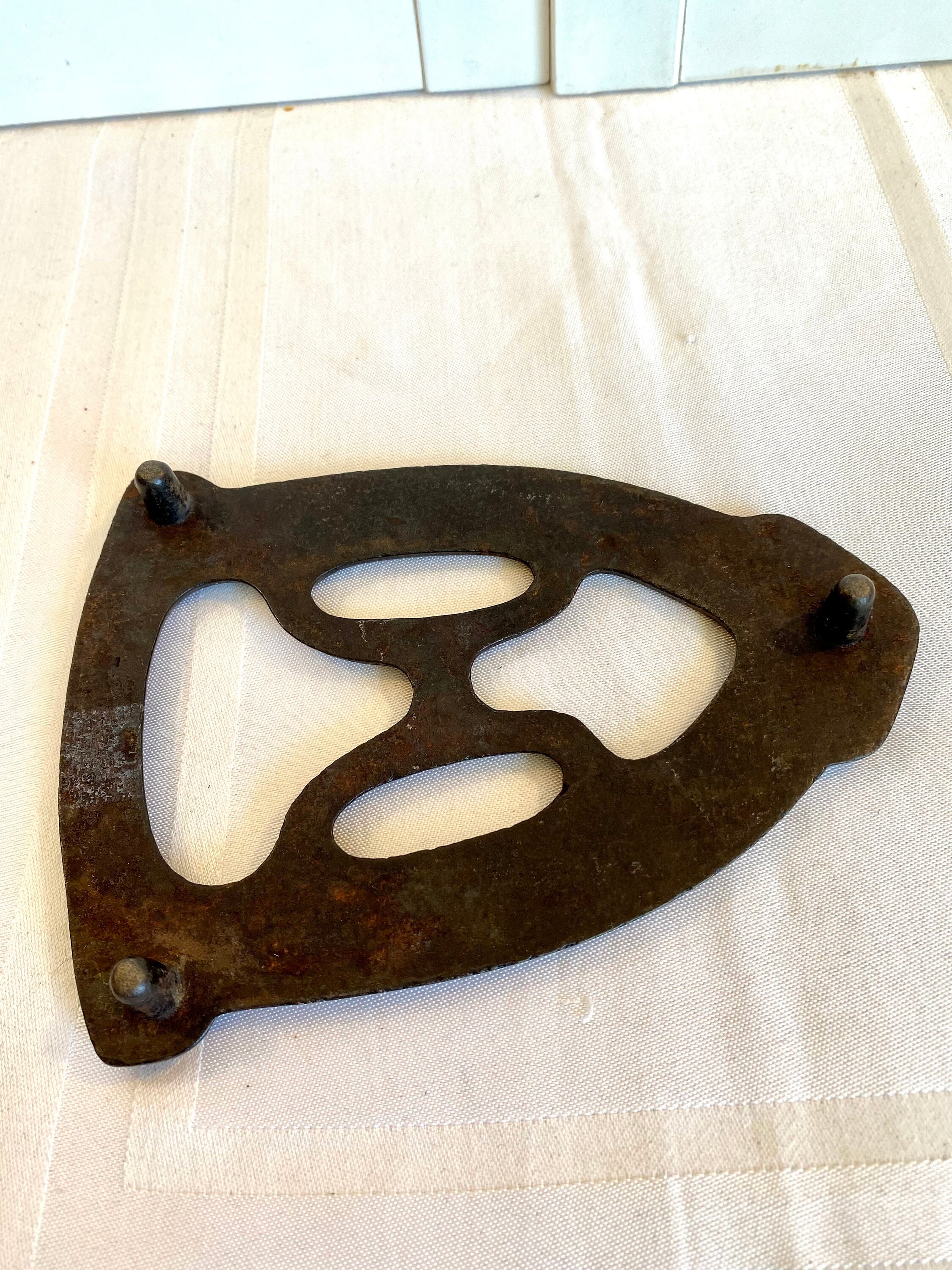Antique W H Howell Co Geneva ILL Sad Iron Trivet ~ 1800’s ~ Triangle ...