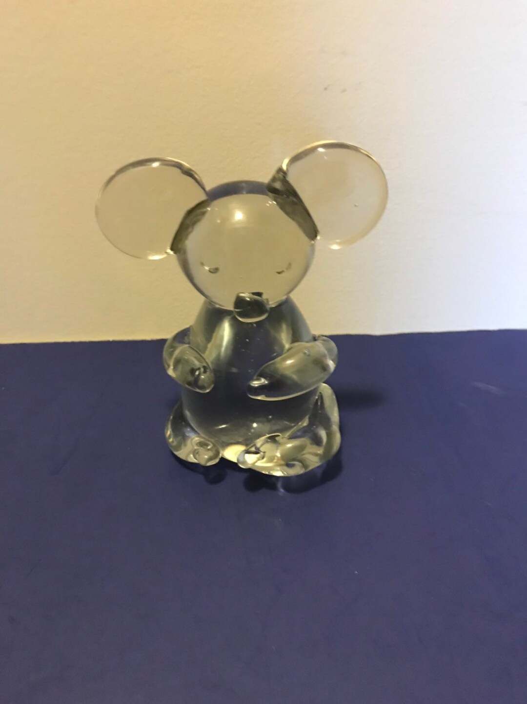 Vintage Glass Mouse ~ Marked Crystal Glass ~ Maker's Mark "v"~ Mouse ...
